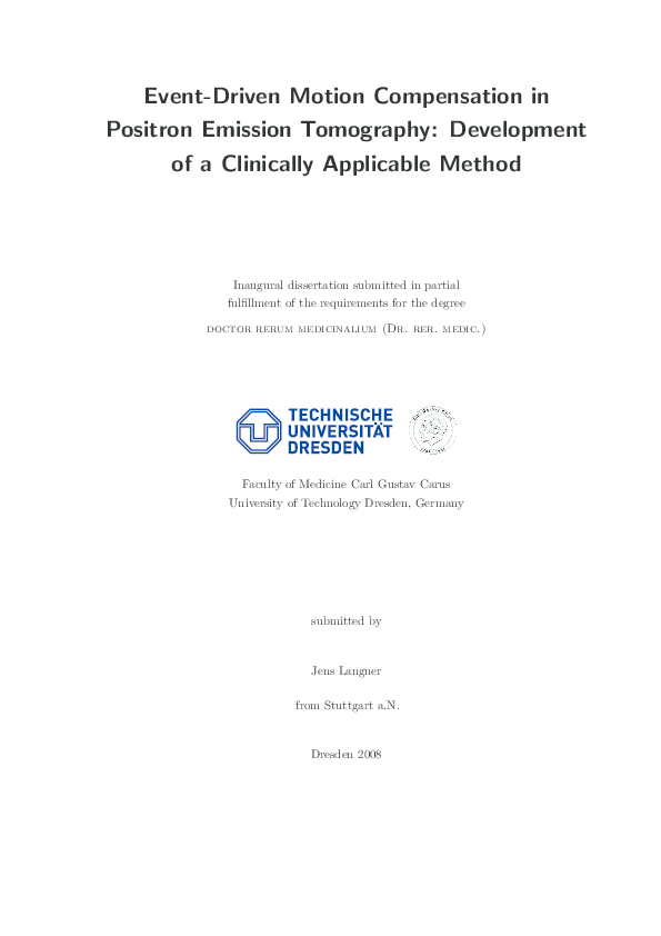 (PDF) Mauricio Antonio REYES AGUIRRE Respiratory Motion Compensation in ...