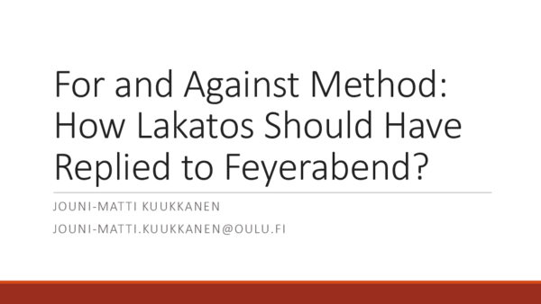 (PDF) For and Against Method: What Lakatos Should have Answered to ...