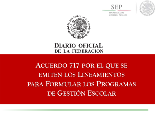 (PDF) ACUERDO 717 POR EL QUE SE EMITEN LOS LINEAMIENTOS PARA FORMULAR ...