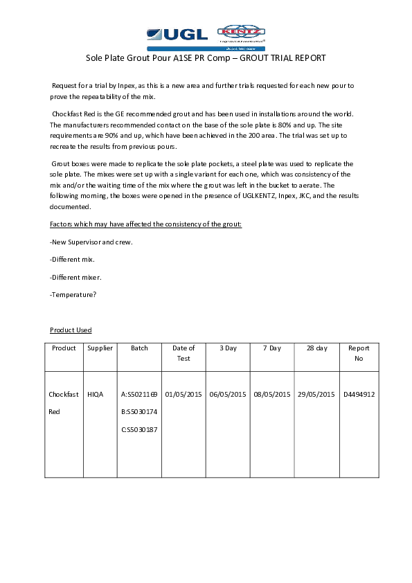 (PDF) Grout Trial