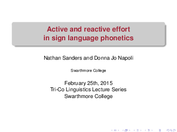 (PDF) Active and reactive effort in sign language phonetics