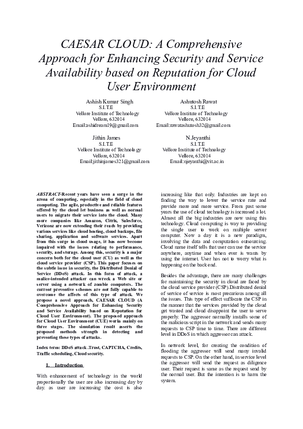 (DOC) CAESAR CLOUD: A Comprehensive Approach for Enhancing Security and ...