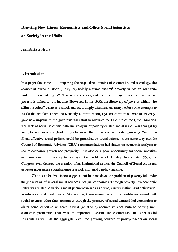 (PDF) Drawing New Lines: Economists and Other Social Scientists on ...
