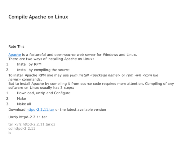 (DOC) Compile Apache on Linux | Amar Verma - Academia.edu