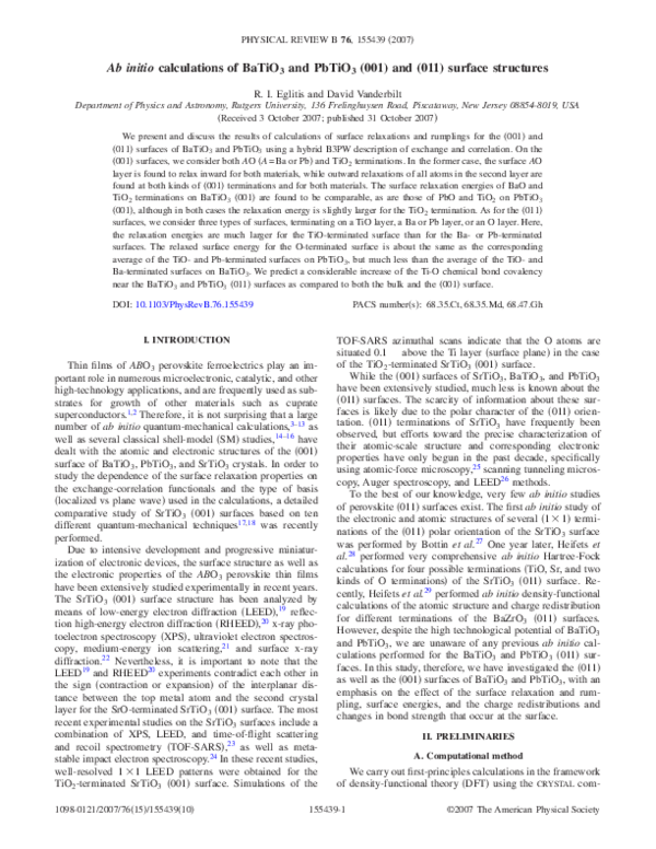 Ab Initio Phase Diagram Of Batio3 Under Epitaxial Strain Rev