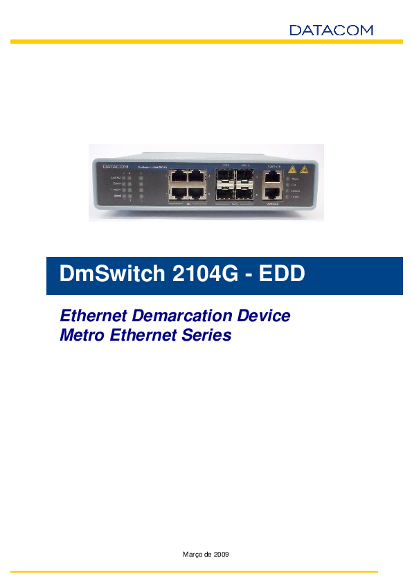 (PDF) DmSwitch 2104G -EDD Ethernet Demarcation Device Metro Ethernet Series