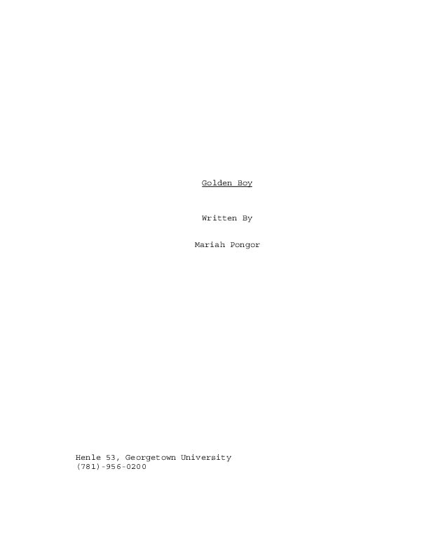 (PDF) GOLDEN BOY - Original Script