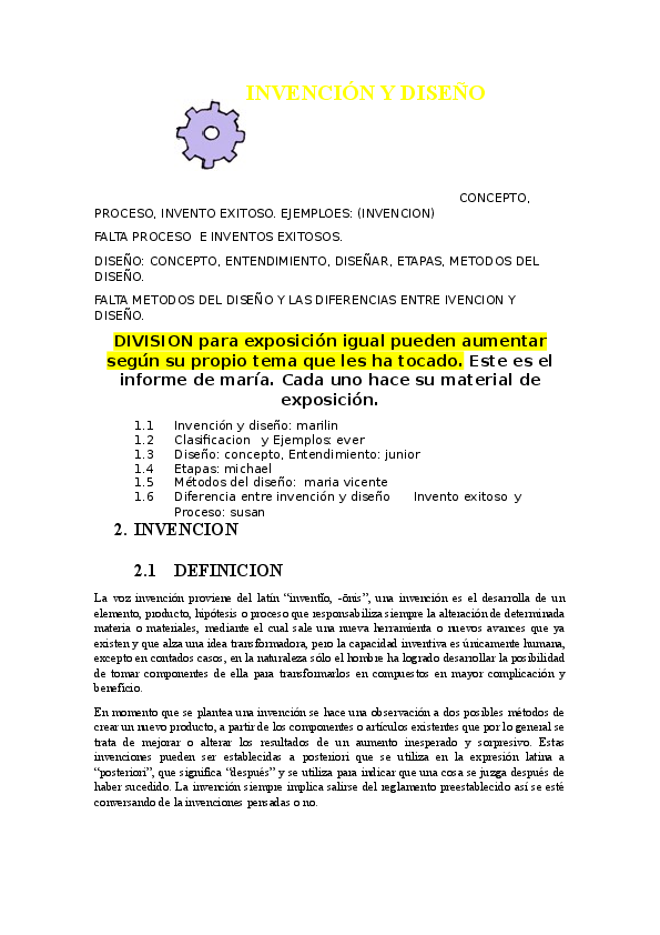 (DOC) INVENCIÓN Y DISEÑO