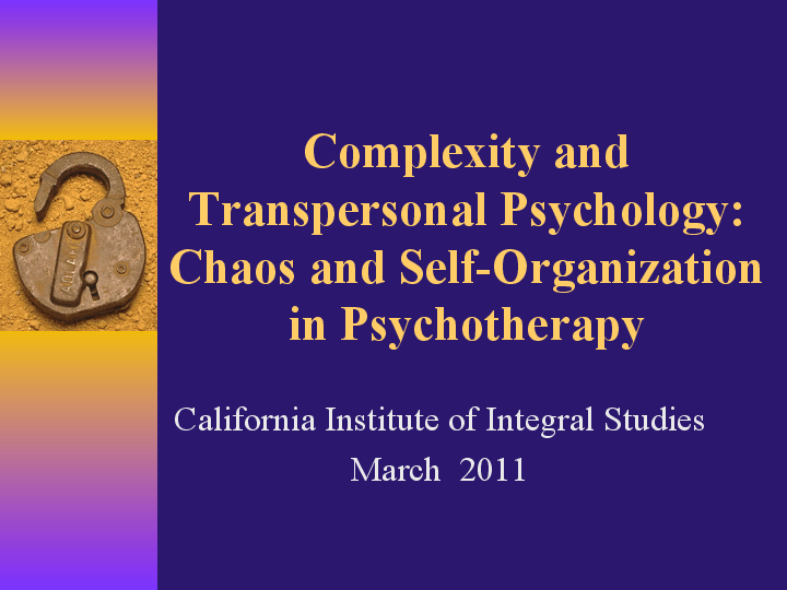 (PDF) Complexity and Transpersonal Psychology: chaos and self ...