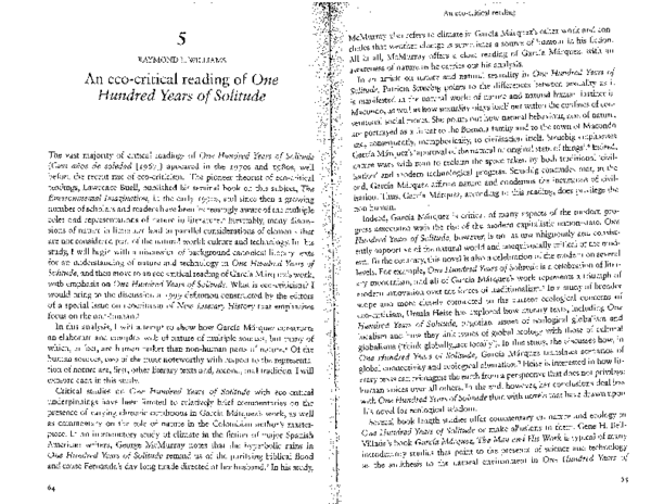 (PDF) An Eco-critical Reading of One Hundred Years of Solitude