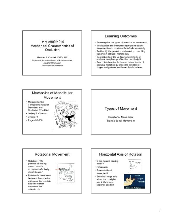 Learning Outcomes Types of Movement Rotational Movement Translational ...