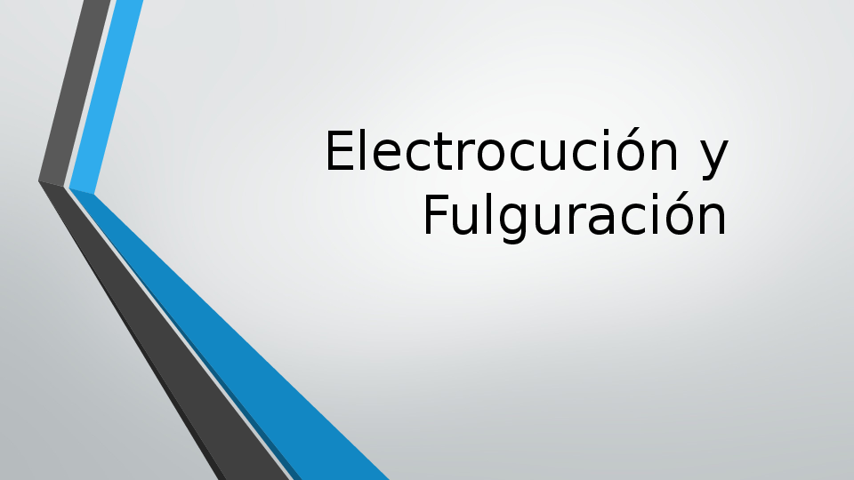 (PPT) Electrocucion y Fulguracion