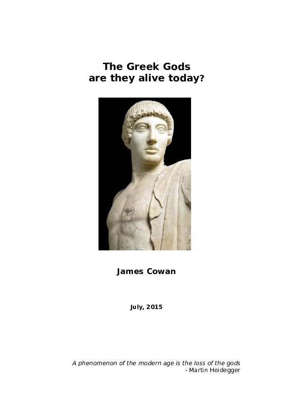 (DOC) The Greek Gods: are they alive today?