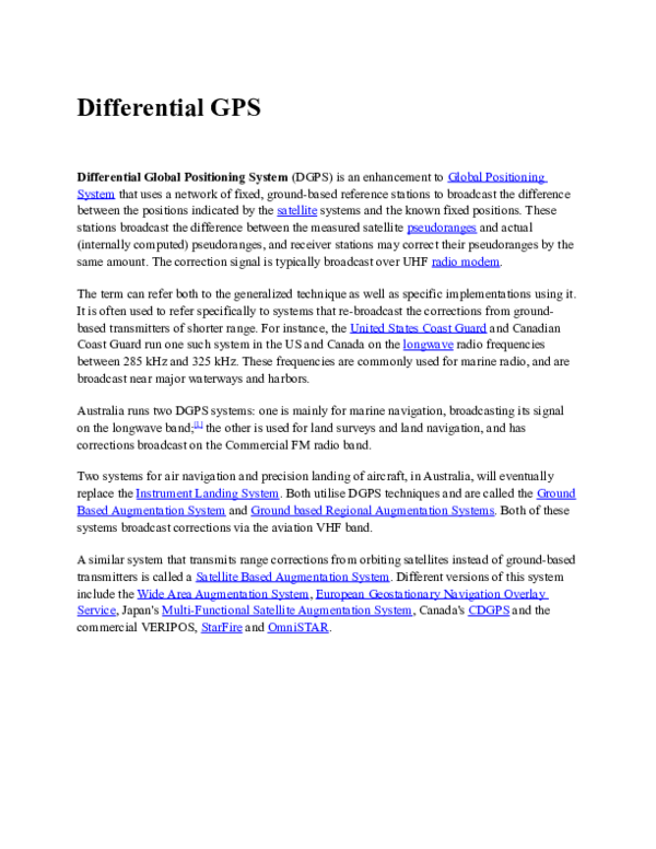 (DOC) Differential GPS