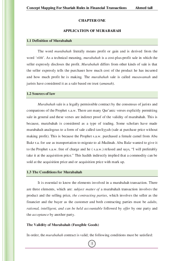 (PDF) Concept mapping for Shariah Rules in Financial Transactions