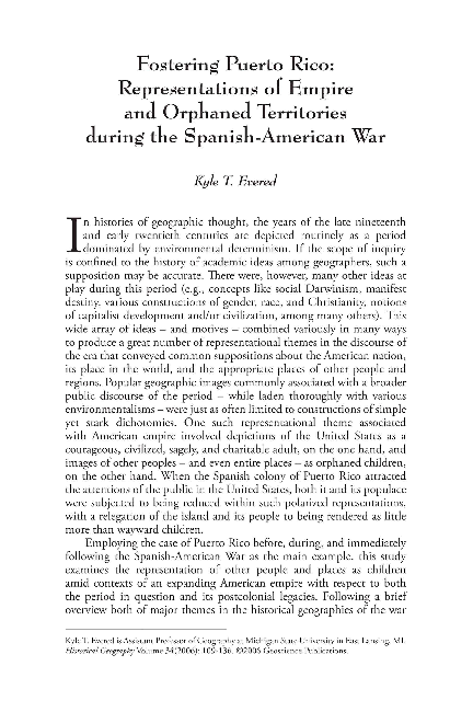 (PDF) Fostering Puerto Rico: representations of empire and orphaned ...