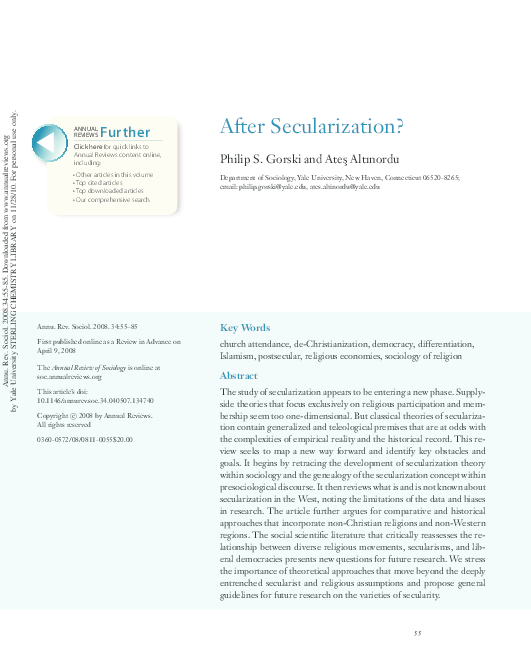 (PDF) After Secularization?
