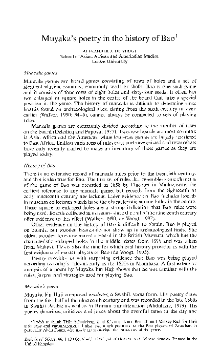 (PDF) Muyaka's poetry in the history of Bao