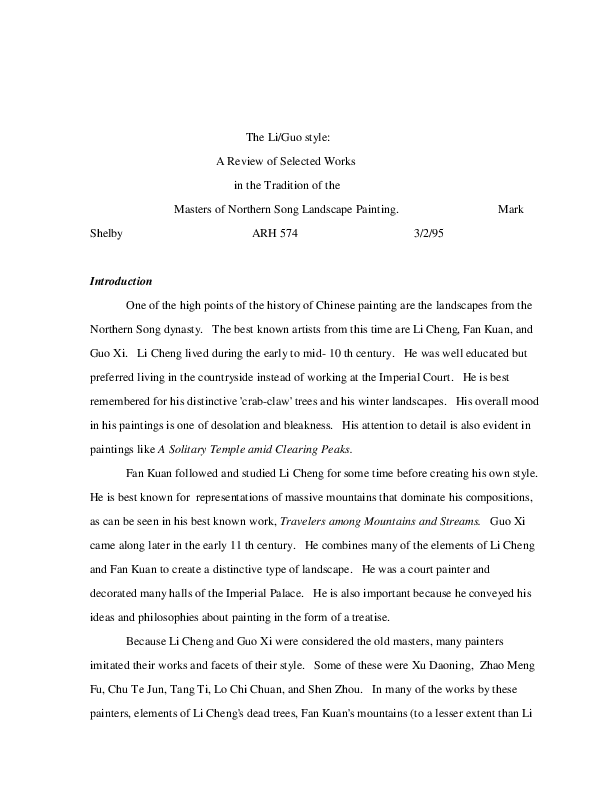 (PDF) The Li/Guo style: A Review of Selected Works in the Tradition of ...