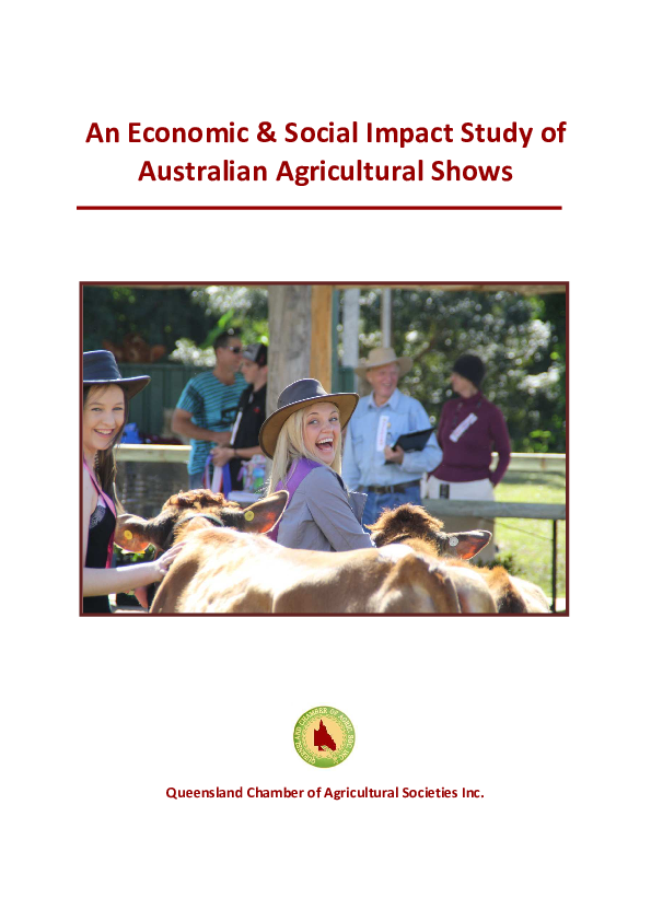 (PDF) An Economic & Social Impact Study of Australian Agricultural Shows