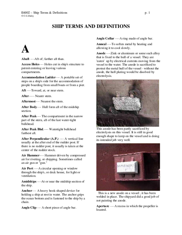 (PDF) SHIP TERMS AND DEFINITIONS