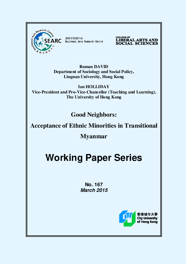 (PDF) Good Neighbors: Acceptance of Ethnic Minorities in Transitional ...