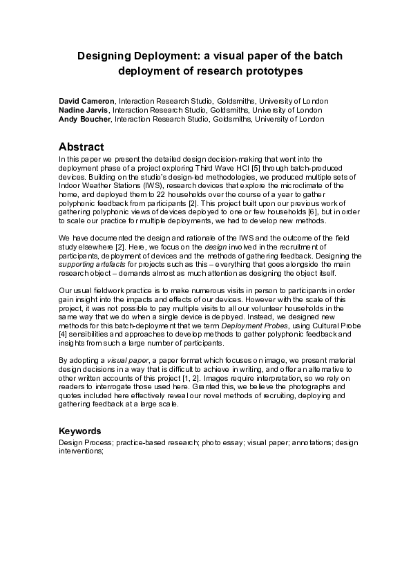 (PDF) Designing Deployment: a visual paper of the batch deployment of ...