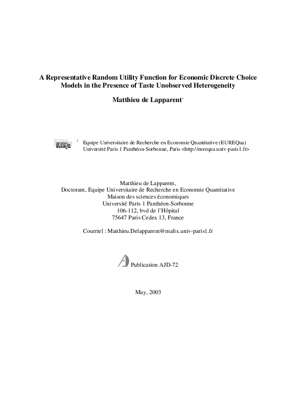 (PDF) Modelling consumer choice through the random regret minimization model: An application in ...
