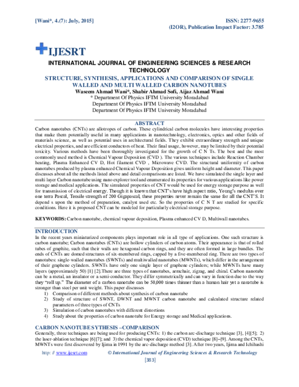 Pdf Structure Synthesis Applications And Comparison Of Single