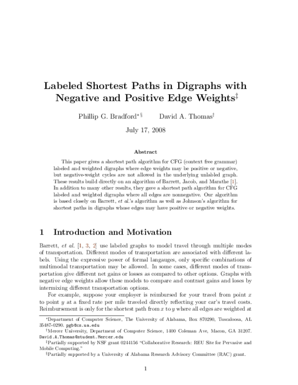 (PDF) Labeled shortest paths in digraphs with negative and positive ...