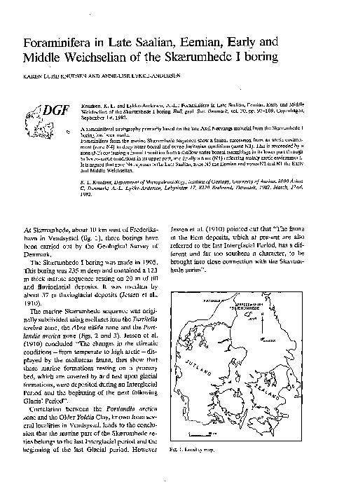 (PDF) Foraminifera in Late Saalian, Eemian, Early and Middle ...