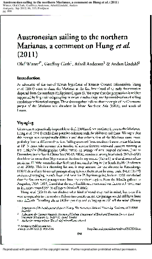 (PDF) Austronesian sailing to the northern Marianas