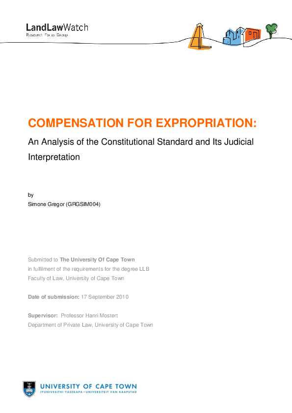 (PDF) COMPENSATION FOR EXPROPRIATION