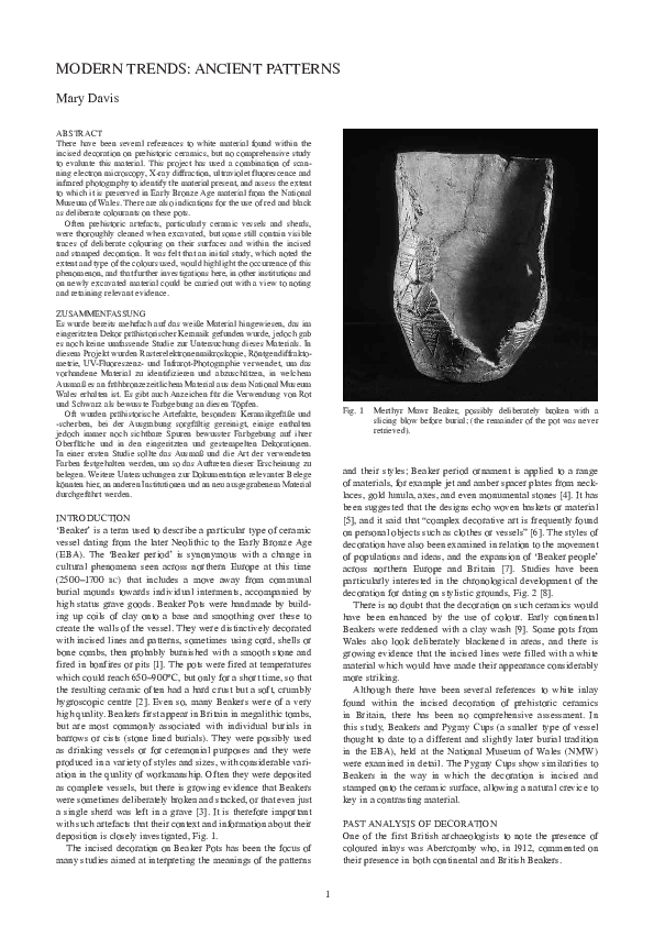 (PDF) Modern Trends: Ancient Patterns