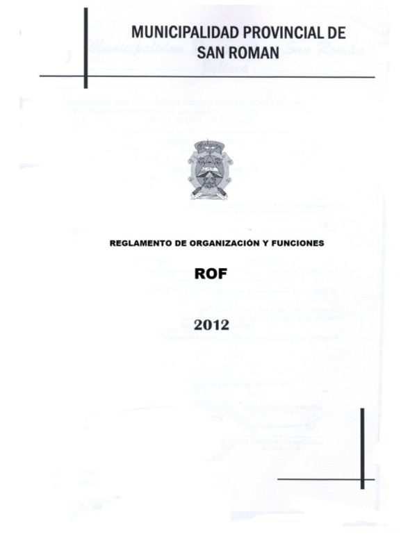 (PDF) PLAN 12192 ROF Reglamento de Organizacion y Funciones 2012 1