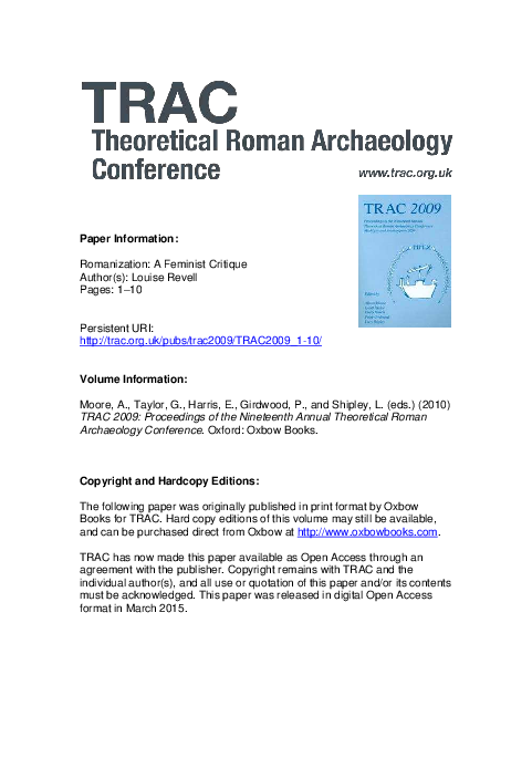 (PDF) Romanization: a feminist critique