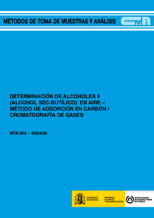 (PDF) DETERMINACIÓN DE ALCOHOLES II (ALCOHOL SEC-BUTÍLICO) EN AIRE ...