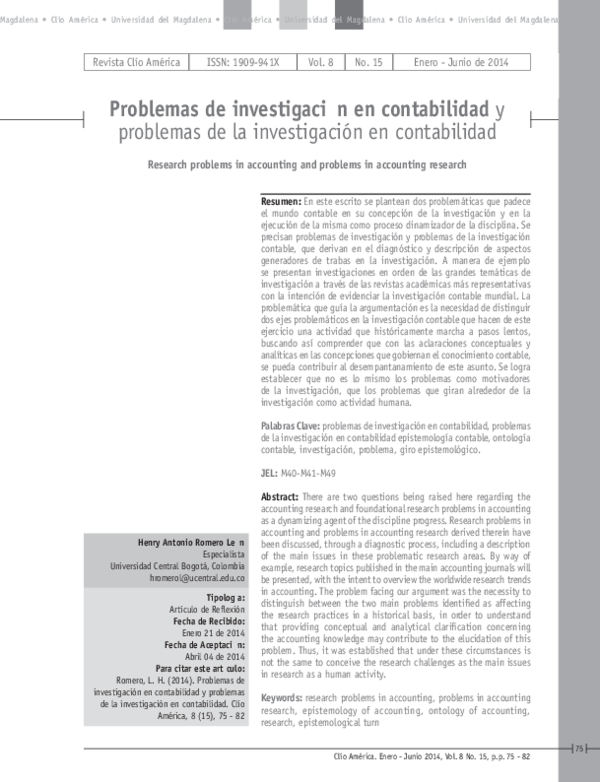 (PDF) Problemas de investigación en contabilidad y problemas de la ...