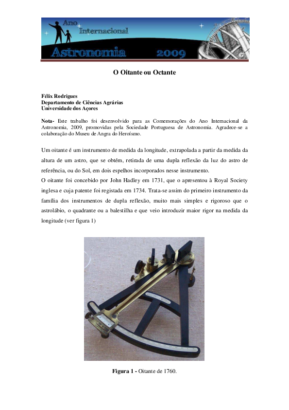 (PDF) O Oitante ou Octante