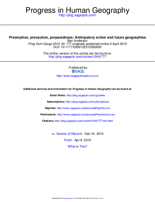 (PDF) Preemption, Precaution, Preparedness: Anticipatory Action and ...