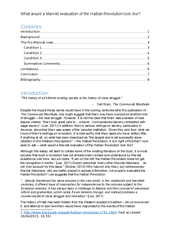 (DOC) The Haitian Revolution and Marx | Azaan Akbar - Academia.edu