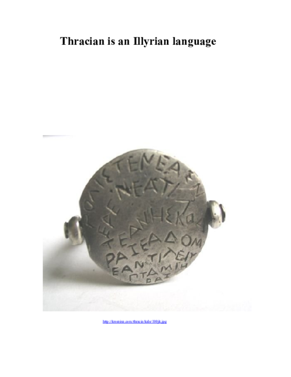(DOC) Thracian language