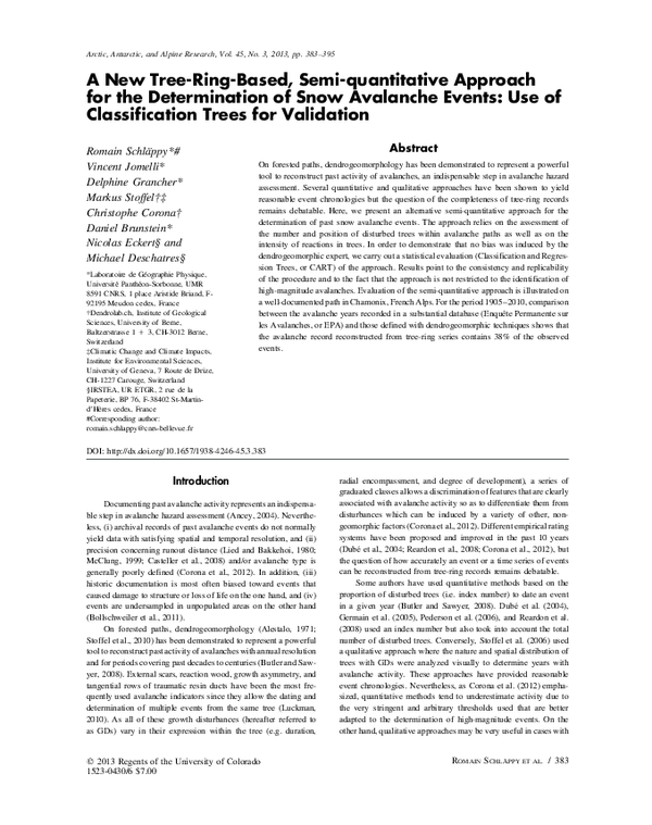 (PDF) A new tree-ring-based, semi-quantitative approach for the ...