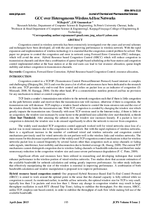 (PDF) GCC over Heterogeneous Wireless Ad hoc Networks