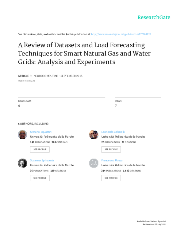 (PDF) A Review of Datasets and Load Forecasting Techniques for Smart ...