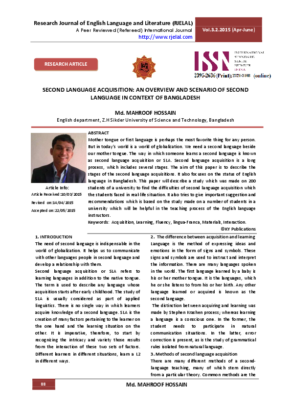 language acquisition article