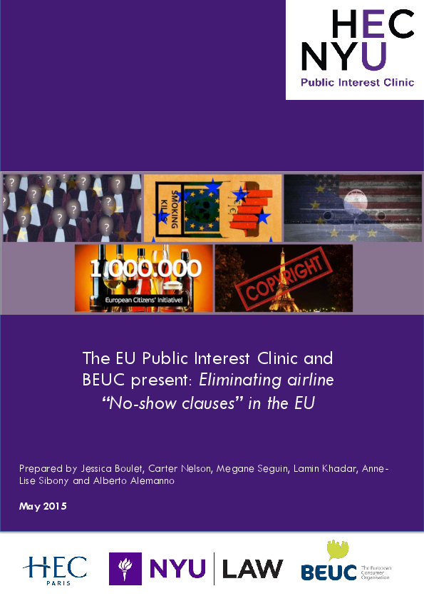 (PDF) Eliminating Airline 'No-Show Clauses' in the EU