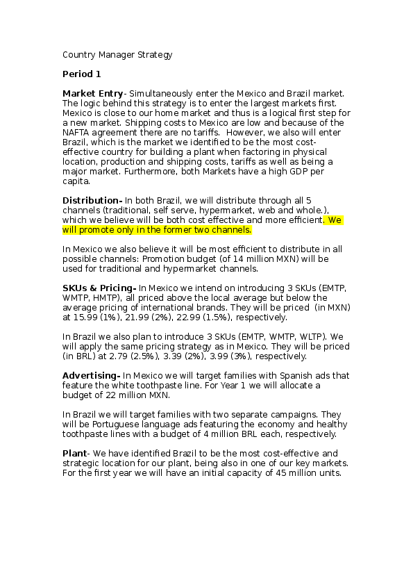 (DOC) Country Manager Strategy Period 1