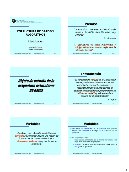 (PDF) ESTRUCTURA DE DATOS Y ALGORITMOS Introducción