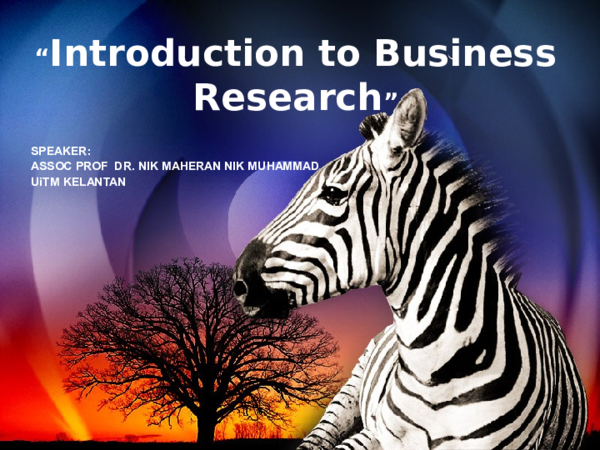 (PPT) Introduction to Business Research